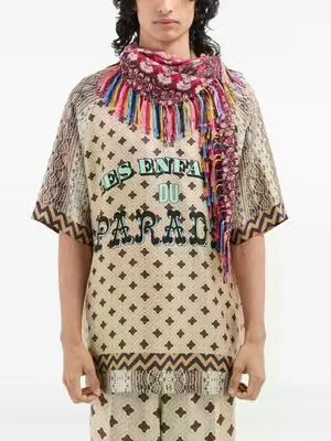 PIERRE-LOUIS MASCIA Floral Print Fringed Scarf