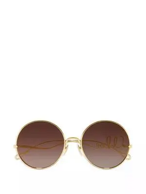 Chloé Round-frame Sunglasses - Gold