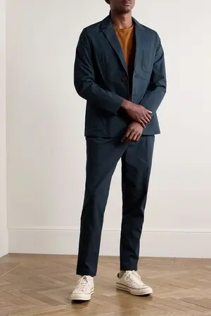 Mr P. Cotton-blend Seersucker Suit Jacket