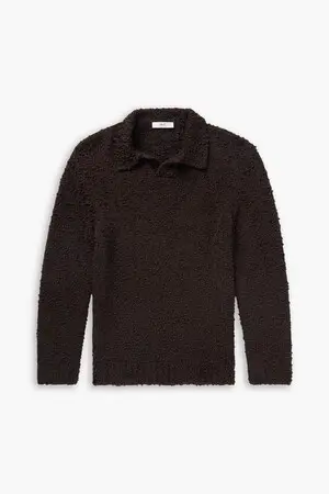 Mr P. Boucléknit Merino Woolblend Polo Shirt