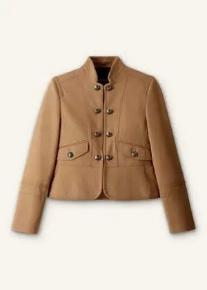 ME+EM Slim Military Jacket - Light Walnut Brown
