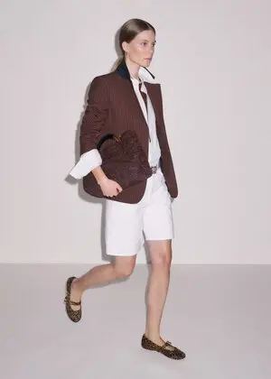 ME+EM Sharp Shoulder Blazer - Cinnamon Brown