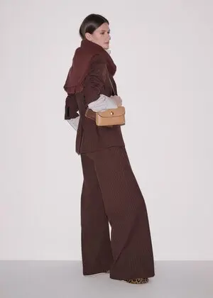 ME+EM Sharp Shoulder Blazer - Cinnamon Brown