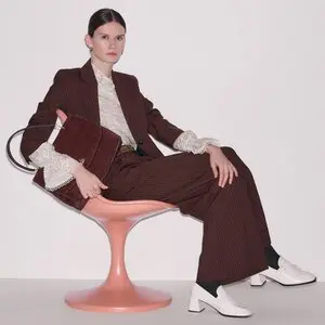 ME+EM Sharp Shoulder Blazer - Cinnamon Brown