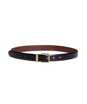 ME+EM Reversible Leather Belt - Black/dark Cinnamon
