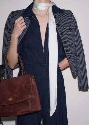 ME+EM Wide-leg Jumpsuit With Belt - Navy