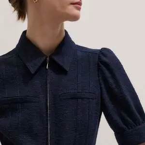 ME+EM Wide-leg Jumpsuit With Belt - Navy