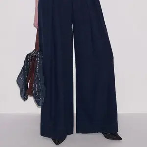 ME+EM Wide-leg Jumpsuit With Belt - Navy