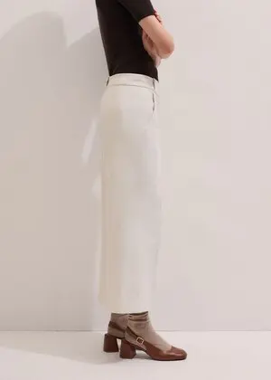 ME+EM Textured Straight Crop Trousers