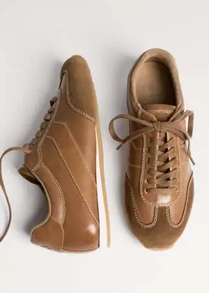 ME+EM Retro Runner Sneakers - Tan