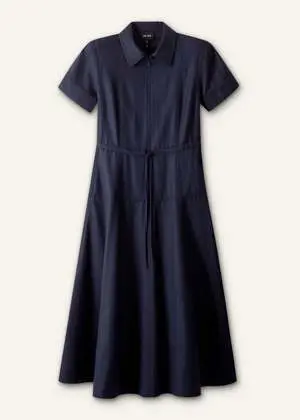 ME+EM Fit + Flare Shirt Midi Dress
