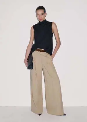 ME+EM Silk Cowl Neck Sleeveless Top