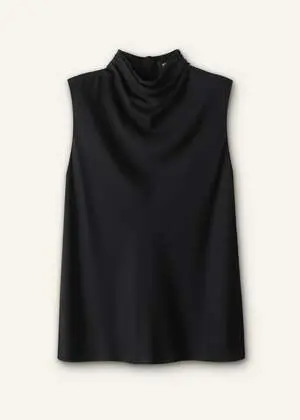 ME+EM Silk Cowl Neck Sleeveless Top