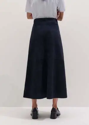 ME+EM A-line Maxi Skirt - Navy