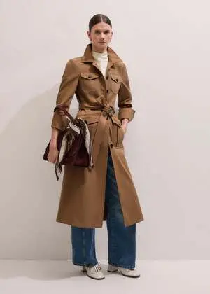 ME+EM Fitted Utility Trench Coat