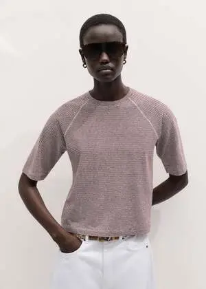 ME+EM Soft Washed Stripe Raglan Tee