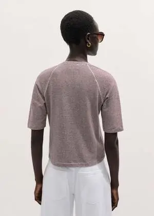 ME+EM Soft Washed Stripe Raglan Tee
