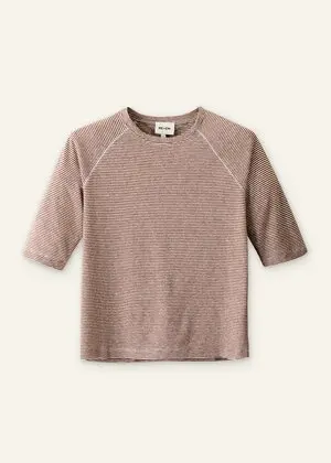 ME+EM Soft Washed Stripe Raglan Tee