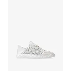 JIMMY CHOO Diamond Light Flex Perforated Leather Trainers