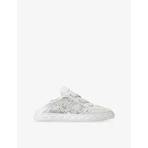 JIMMY CHOO Diamond Light Flex Perforated Leather Trainers