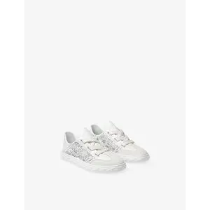 JIMMY CHOO Diamond Light Flex Perforated Leather Trainers