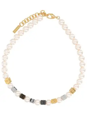 Moschino Pearl Necklace - Silver