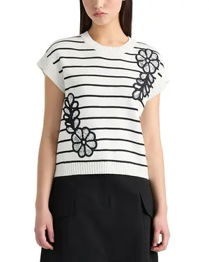 NVLT Sleeveless Sequin Detail Sweater