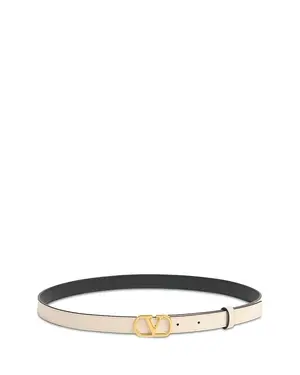 Valentino Garavani H.20 Leather Belt - White