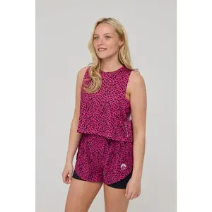 OOSC Infinite Cropped Tank Top - Pink Leopard