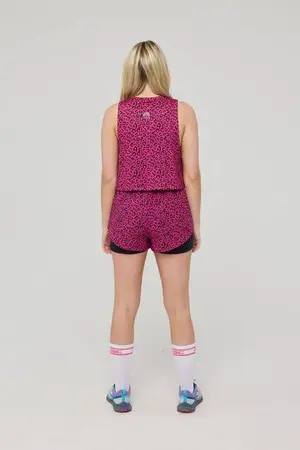 OOSC Infinite Cropped Tank Top - Pink Leopard