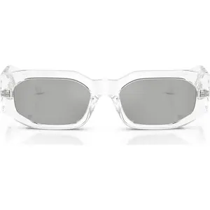 Versace 55mm Irregular Sunglasses - Transparent
