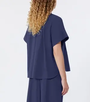 Max Mara Cotton Poplin Blouse - Blue