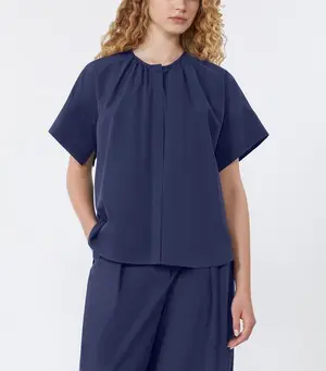 Max Mara Cotton Poplin Blouse - Blue