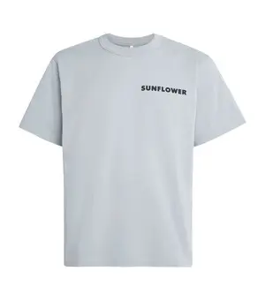 SUNFLOWER Cotton Logo T-shirt - Blue