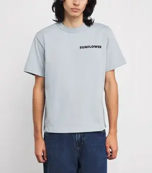 SUNFLOWER Cotton Logo T-shirt - Blue