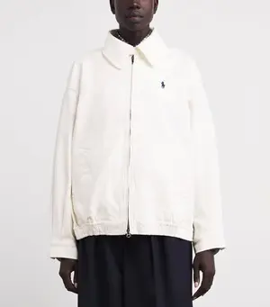 Polo Ralph Lauren Twill Polo Pony Bomber Jacket - Ivory