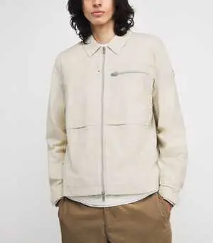 Moose Knuckles Collared Track Jacket - White