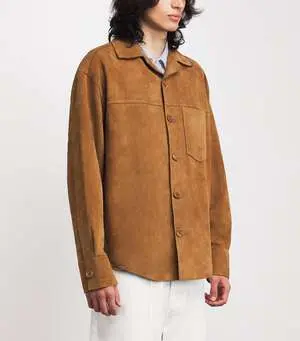 Ami Suede Overshirt - Brown