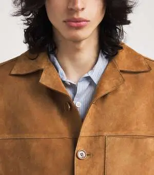 Ami Suede Overshirt - Brown