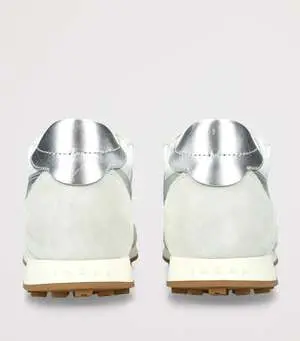 Hogan H669 Allacciato Leather Sneakers - Silver