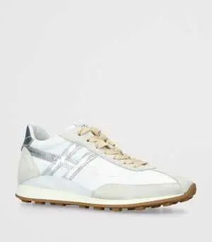 Hogan H669 Allacciato Leather Sneakers - Silver