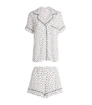 Eberjey Valentines Day Heart Gisele Short Pyjama Set - Ivory