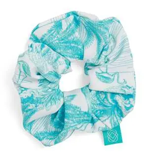 MARIE RAXEVSKY Jungle Print Scrunchie - Blue