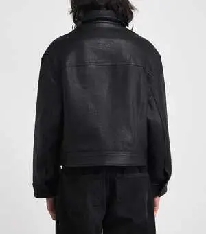 Studio Nicholson Oversized Doyard Leather Jacket