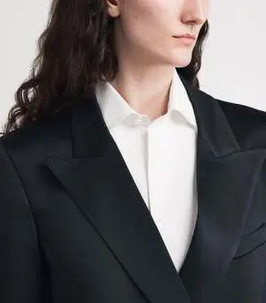 BLAZÉ MILANO Satin Double-breasted Blazer