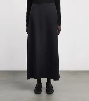 Theory Satin Midi Skirt