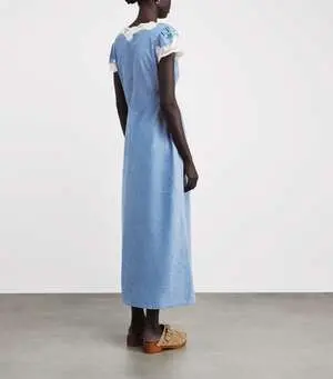 Rixo Amari Bud Embroidered Midi Dress