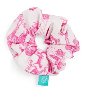 MARIE RAXEVSKY Jungle Print Scrunchie - Pink