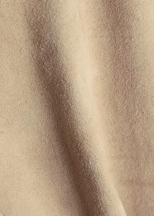 Stouls Flared-leg Suede Trousers - Beige