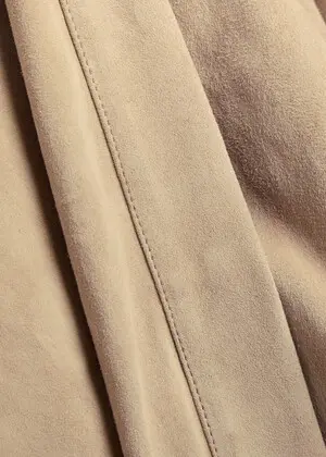 Stouls Simone Oversized Suede Shirt - Beige